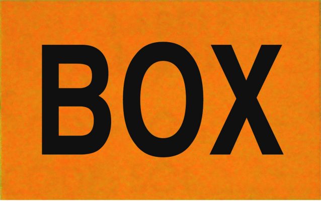 "BOX" IDENTIFICATION STICKER 1000 - A-1 Products